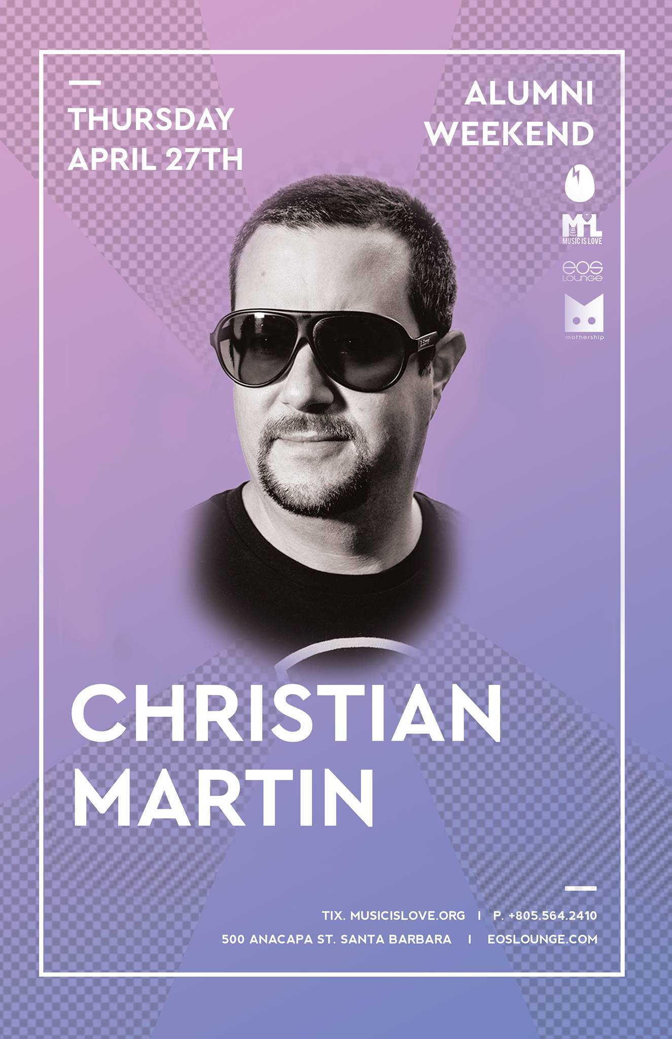 Alumni Weekend Christian Martin (Dirtybird)EOS Lounge 4.27.17 – Music ...